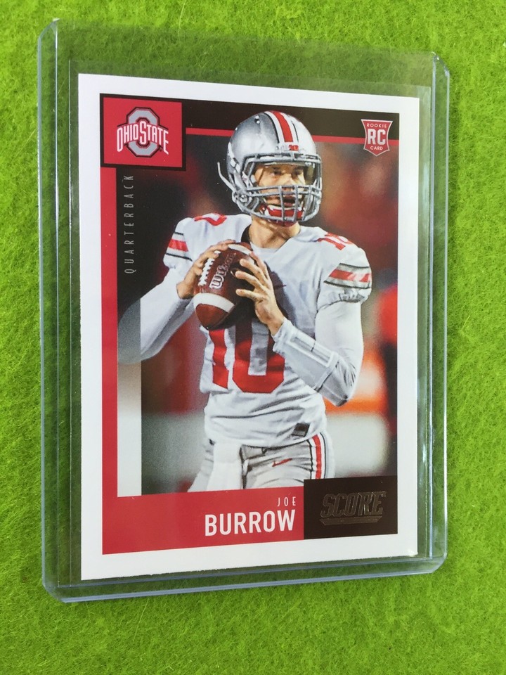 JOE BURROW ROOKIE CARD JERSEY #10 OHIO STATE RC LSU 2020 Panini Score ...