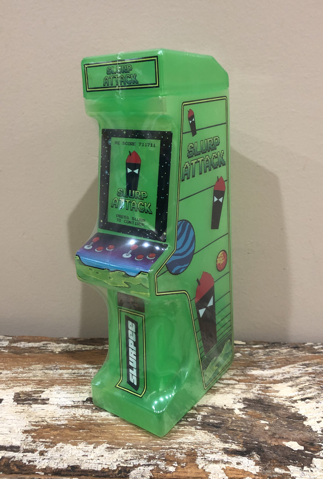New 7 Eleven Slurp Attack Arcade Video Game Collectible Refill Cup ...
