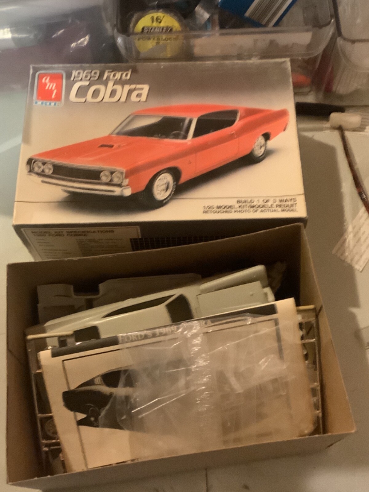 AMT 1969 Ford Cobra Torino Fastback 428 Cobra Jet Model Kit Open BOX ...