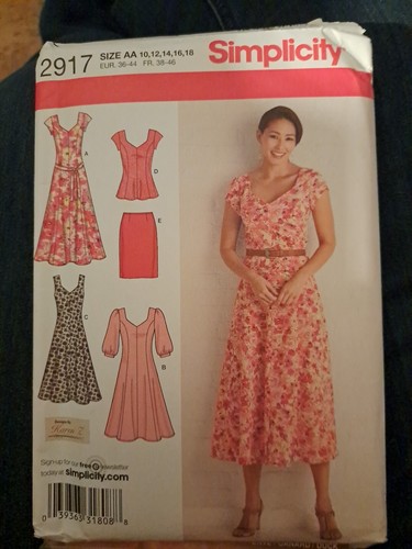 Simplicity Dress Skirt Top Pattern 2917 Size AA 10 to 16 Uncut | eBay
