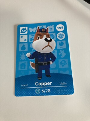 Animal Crossing Copper Amiibo #105 (Shiny Card) | eBay