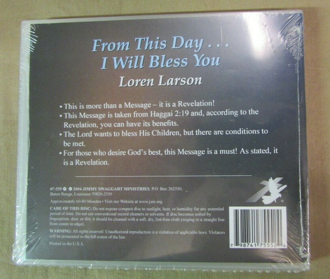 New LOREN LARSON: FROM THIS DAY I WILL BLESS YOU CD Jimmy Swaggart ...