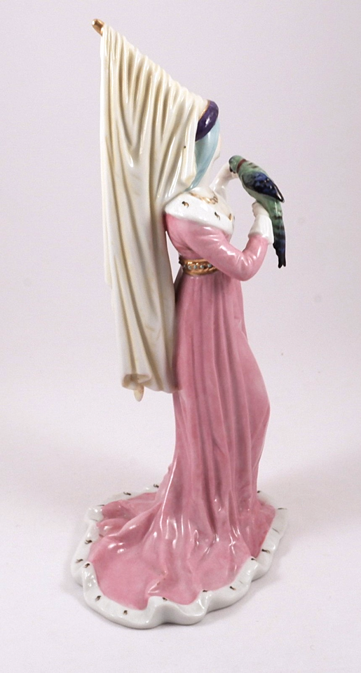German Porcelain Figurine "Countess of the 15th Century" Women with ...