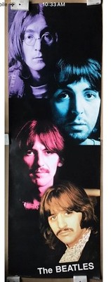 The Beatles Four Faces Licensed Vintage Door Poster funky 8350 sealed ...