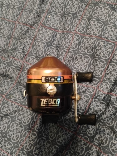 Vintage Zebco 600 Copper Top Spincast Fishing Reel Metal Foot USA | eBay