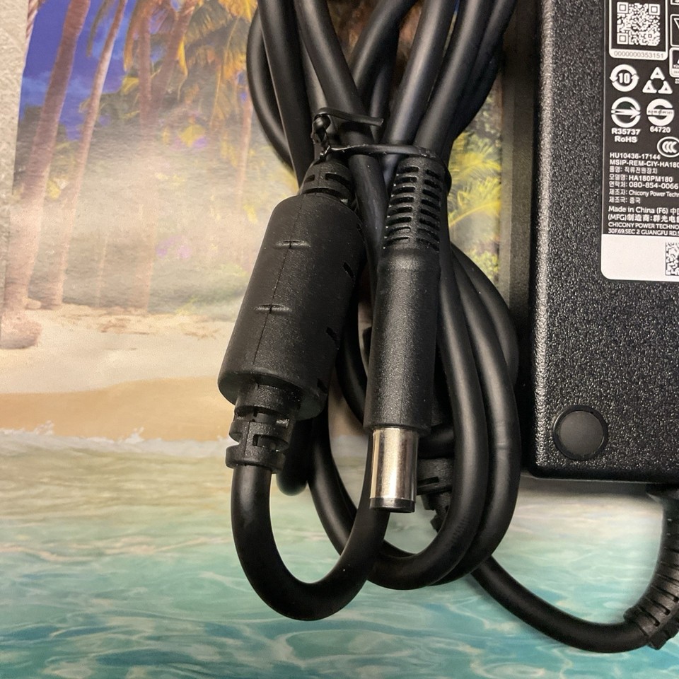 Lot of 5 OEM DELL 180W Laptop Power Adapters - HA180PM180/LA180PM180 ...