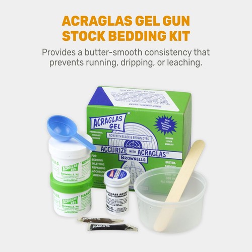 Brownells ACRAGLAS Gel Glass Bedding 2 gun Kit 4oz | eBay