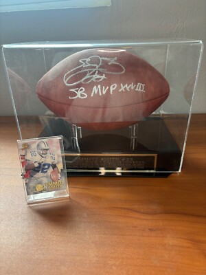 Emmitt Smith Dallas Cowboys Super Bowl XXVIII MVP Wilson Autograph ...