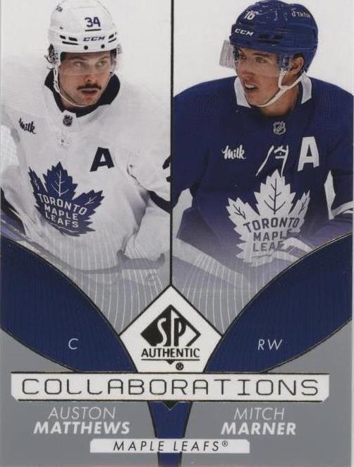 2022-23 SP Authentic - Collaborations Auston Matthews, Mitch Marner #C ...