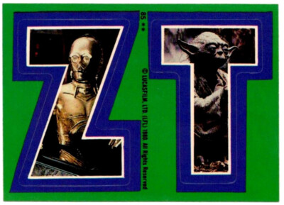 1980 Topps Empire Strikes Back S. 3 Sticker # 85 Z &T - C-3PO / Yoda ...