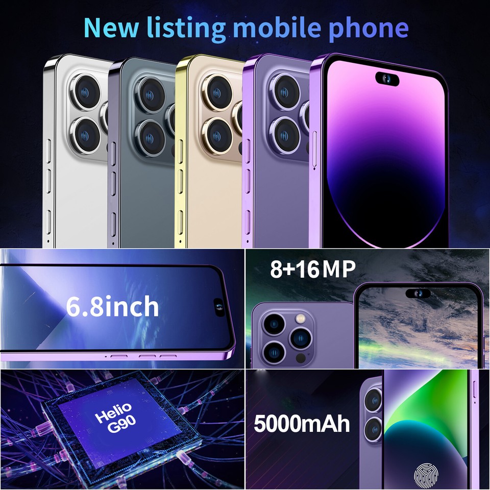 Unlocked Smartphone G15 Pro Max 5G Dual SIM 4GB+128GB Android Cell ...