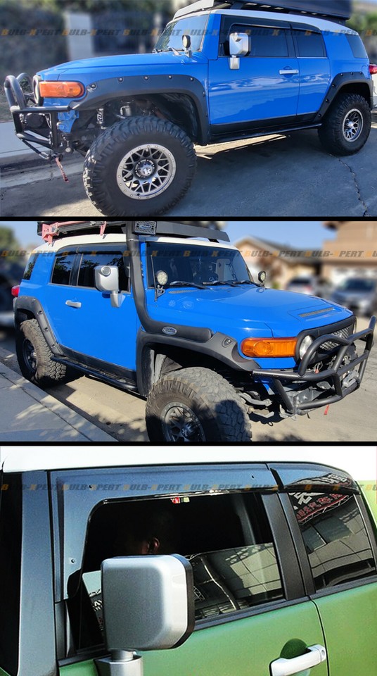 FOR 2007-14 TOYOTA FJ CRUISER PREMIUM CLIP-ON OFFROAD SMOKE TINTED ...