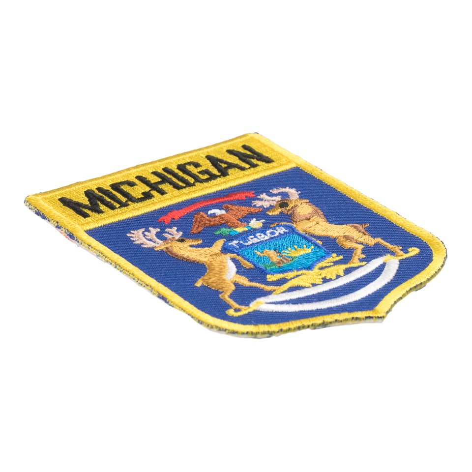 Michigan State Flag Shield Patch, United States of America Patches | eBay
