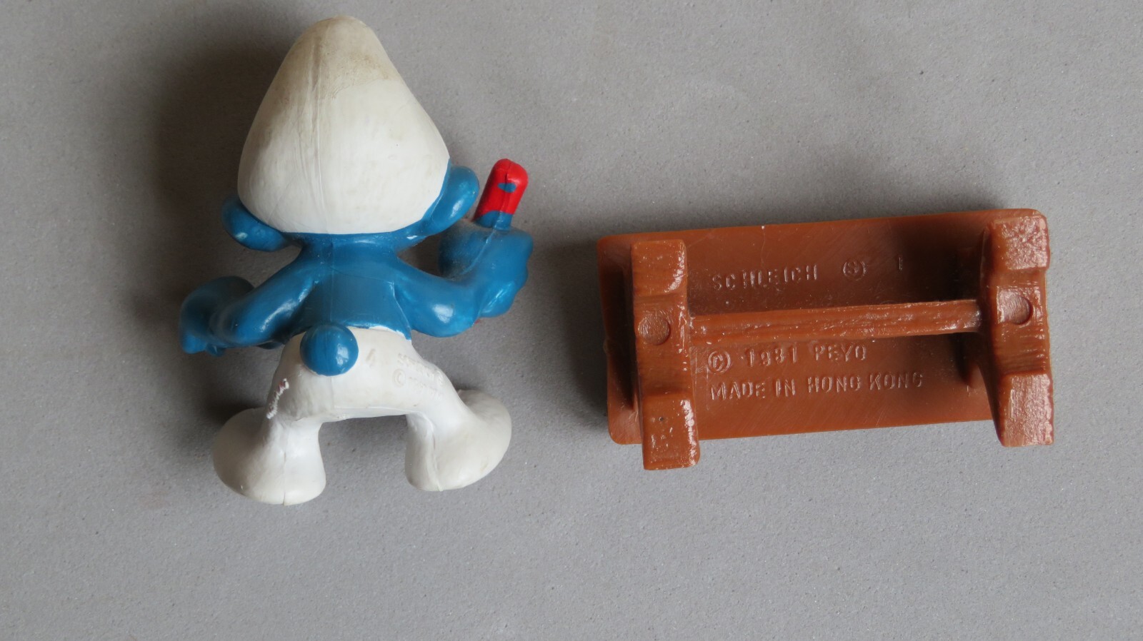 Smurfs 40220 School Desk Smurf Student W Berrie Vintage Figure 80s PVC ...