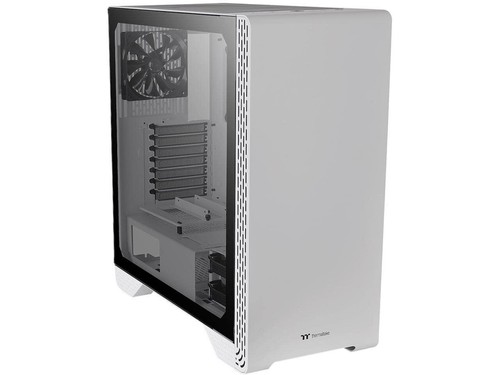 S300 Tempered Glass Snow Edition ATX Mid-Tower Computer Case with 120mm ...