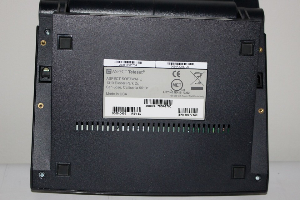 Aspect TeleSet 3 Call Centre IP Turret Desk Phone 7000-2700 w/o Power ...