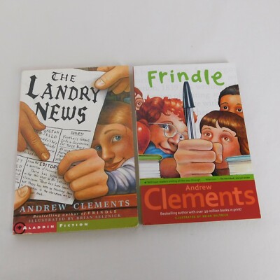 Lot of 2 Andrew Clements Kids Paperback Chapter Books Frindle The ...