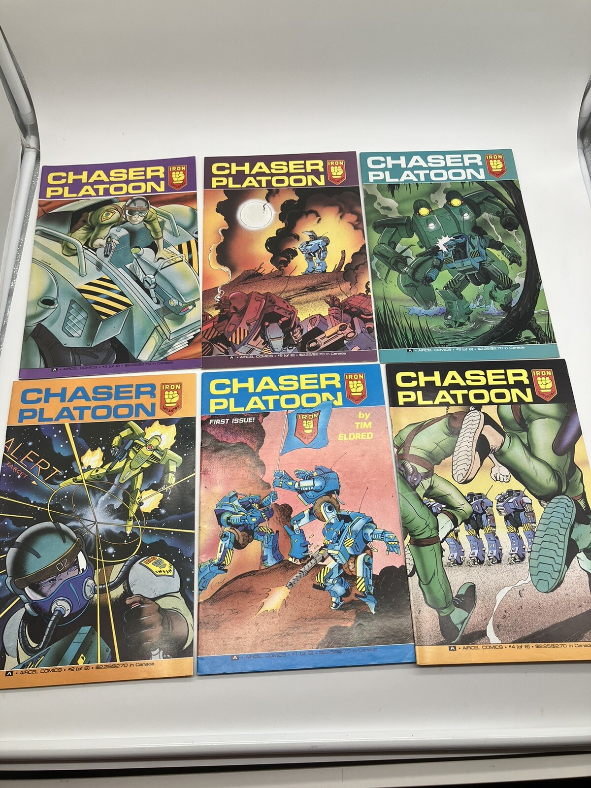Chaser Platoon #1, 2, 3, 4, 5, 6 Complete set (Aircel Comics 1991) | eBay