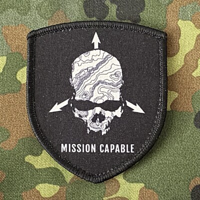 💀 TAD GEAR - MISSION CAPABLE Printed Morale Patch Hook/Loop 2A MILITARY ...