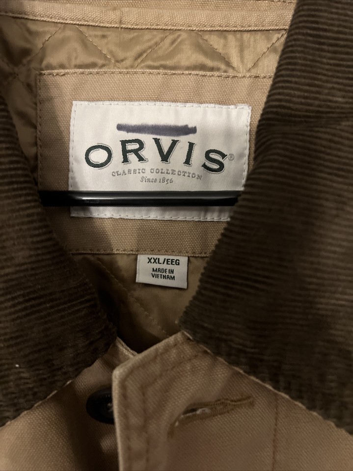 Orvis Classic Collection Men Brown Barn Field Quilted Hunting Coat ...