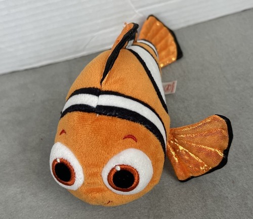 Ty Sparkle Disney Plush Stuffed 10” Bean Filled Nemo Clown Fish Toy ...