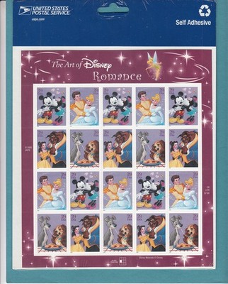 UNITED STATES STAMPS ART OF DISNEY 20 SEALED STAMPS @ .39 CENTS MICKEY ...