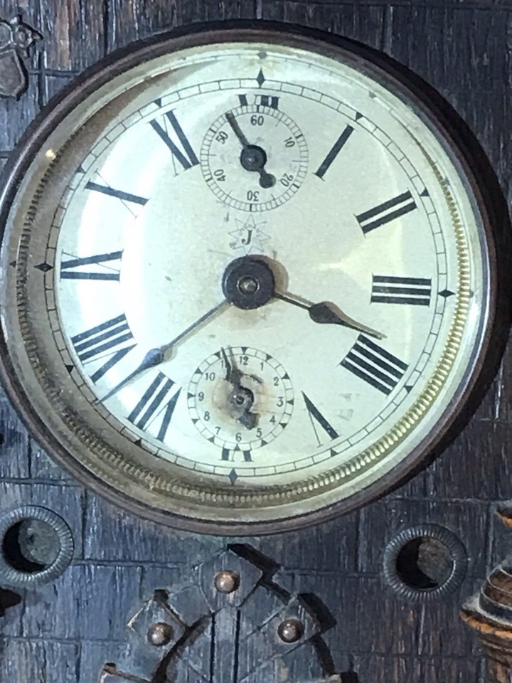 Antique Germany Junghans Castle,Alarm Clock,not Working As Is As Part ...