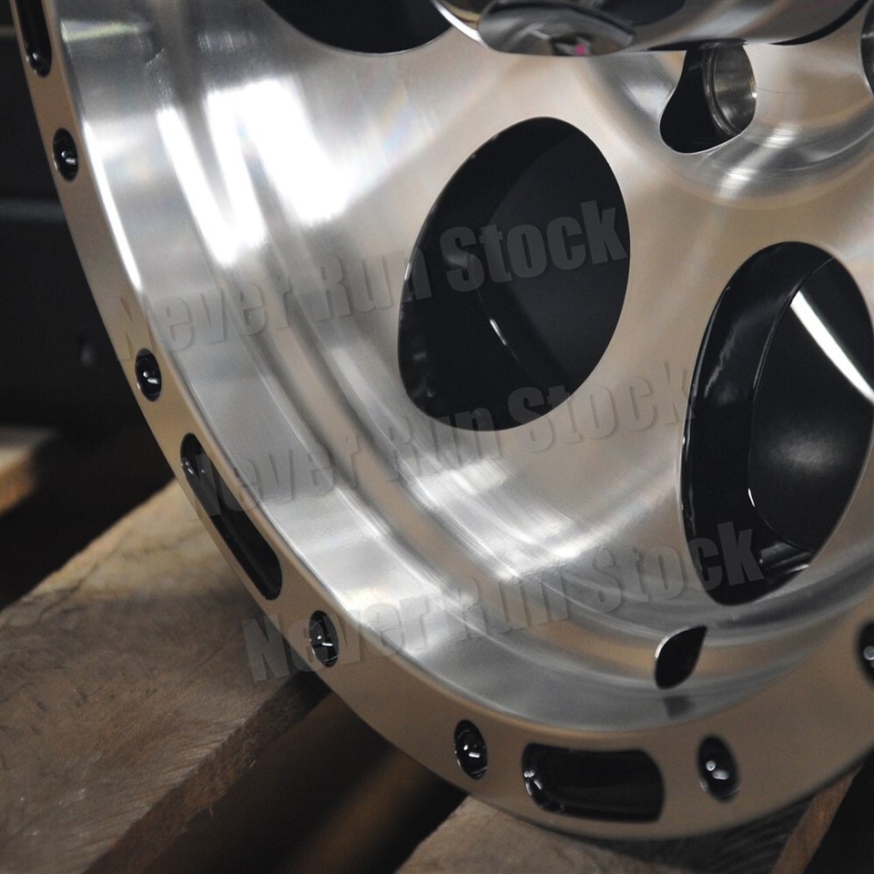 SCALE 4x4 S52 16x8 6x5.5 6x139.7 0 OFFSET MACHINE W/ BLACK 8 HOLE TRUCK ...