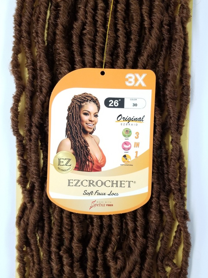 I&I Hair Innocence EZCROCHET 3X Faux Locs Crochet Braiding Hair Spectra ...