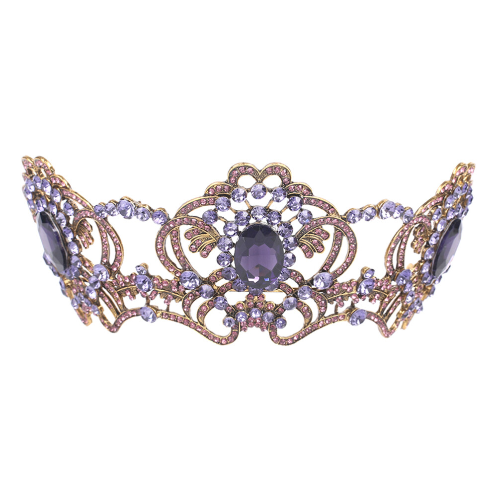 Violett Braut Fräulein Hochzeitskrone Prinzessin Lila Tiara Für Frauen ...