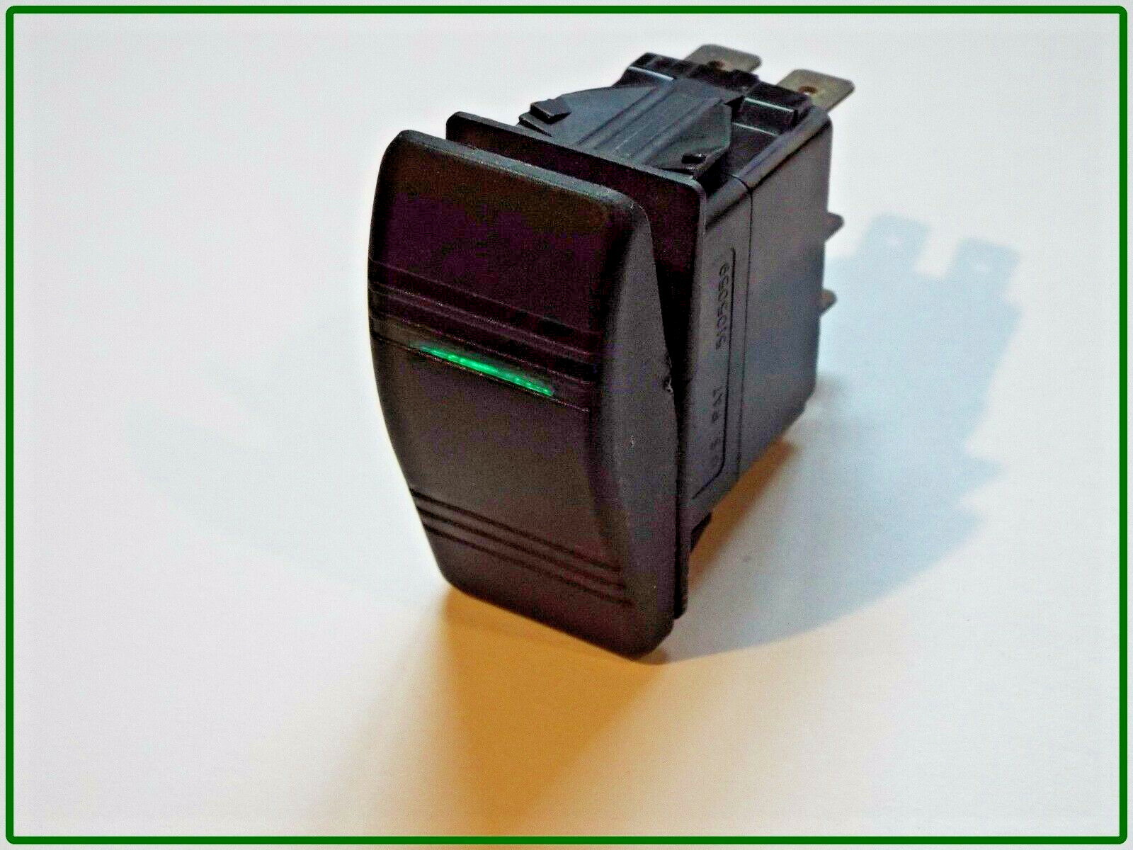 Carling Tech. Lighted MOMENTARY Switch 20A 12V 6 PIN GREEN MARINE RV ...