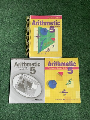 Set of 3 Abeka ARITHMETIC 5 Teacher's Work Text & Key Test & Speed ...
