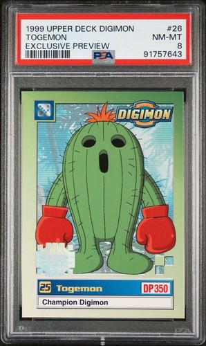 PSA 8 Togemon Exclusive Preview Edition Digimon Series 1 Trading Card ...