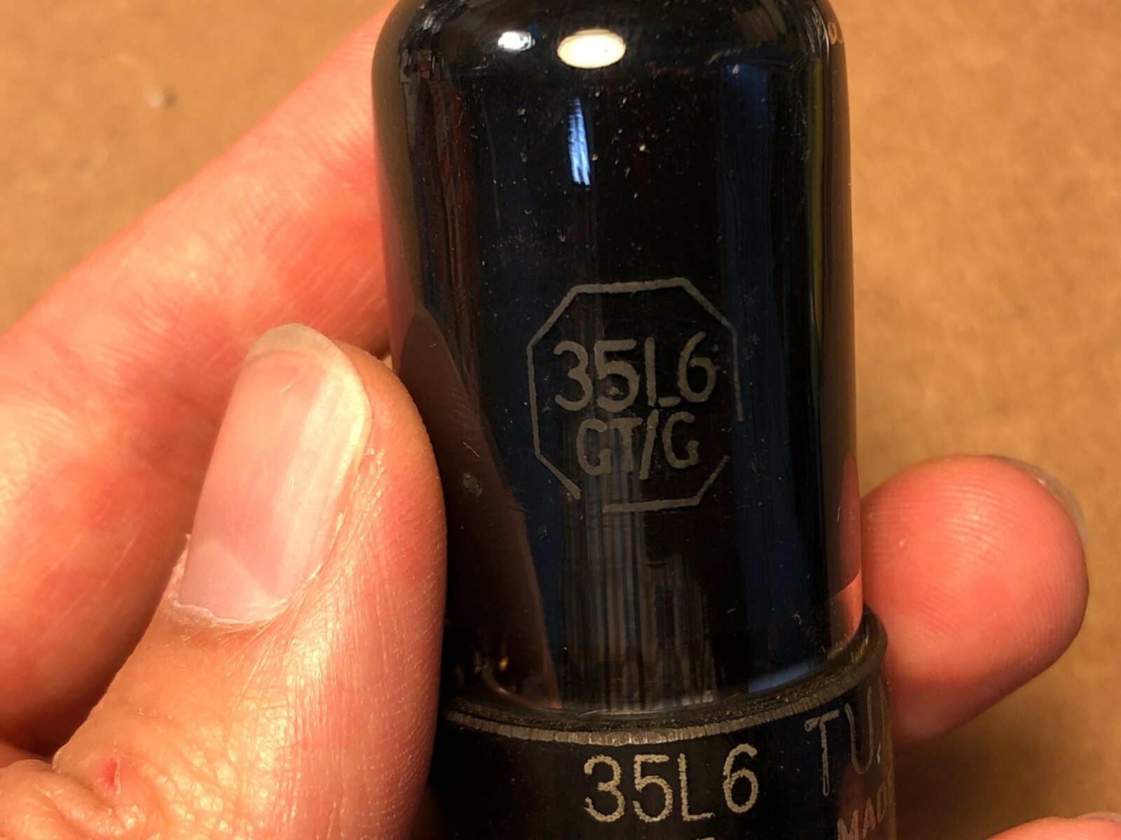 Vintage 1940s Tung-Sol 35L6GT Output Tube Tests Good Black Glass | eBay