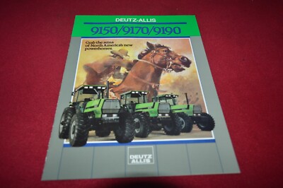Deutz Allis Chalmers 9150 9170 9190 Tractor Dealer's Brochure YABE19 | eBay