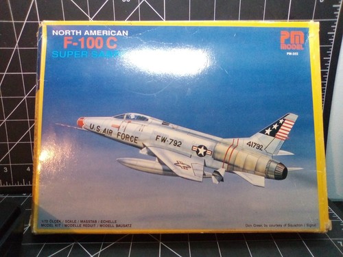 PM NORTH AMERICAN F-100 C SUPER SABRE 1/72 PM-302 MODEL JET PLANE KIT ...