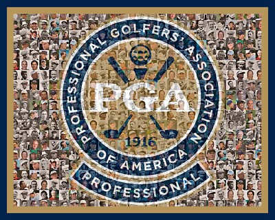 PGA Golf Photo Mosaic Wall Art Using Over 130 Images of the Greatest ...