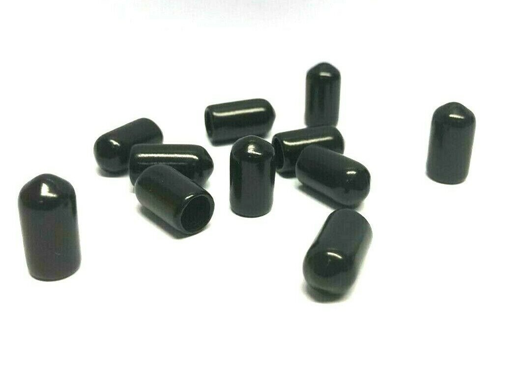 M8 End Cap Screw Bolts Tube Bar Cable Ferrules Rubber Plastic Thread ...