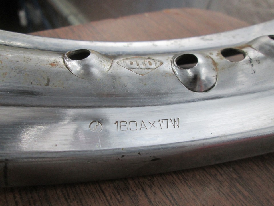 Vintage Daido DID 1.60x17 160x17 1.60 17" 36 Holes Motorcycle Wheel Rim ...