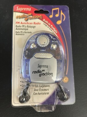 Vintage Suprema Radio Action FM Autoscan Radio Purple Penlight Brand ...