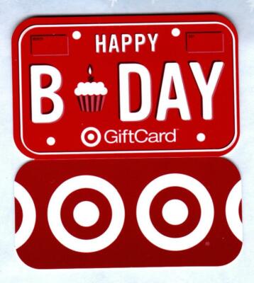 TARGET Happy B-Day License Plate ( 2008 ) Gift Card ( $0 ) | eBay