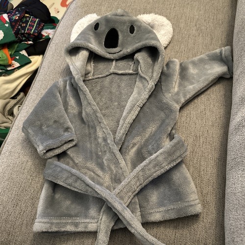 Infant HB Bath Robe Koala Super Soft And Cozy 0-9 Months Gray | eBay