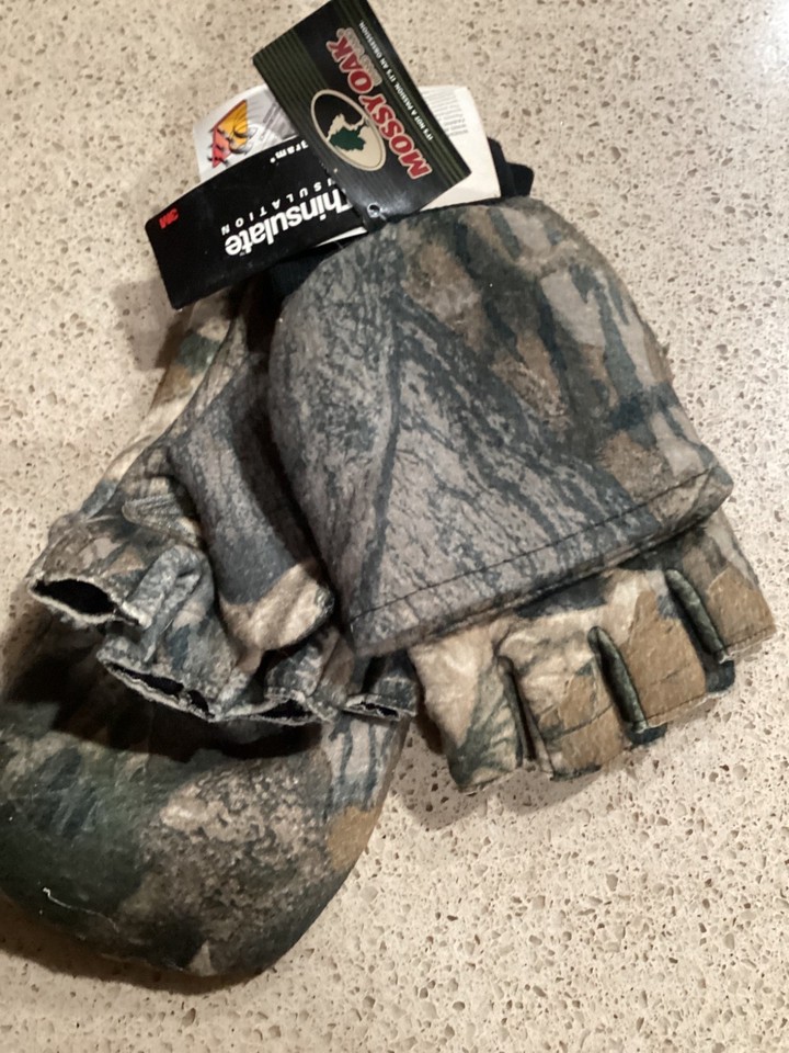 Mossy Oak Camo Fleece Wind Resistant Gloves/Mittens Size L Men’s — NWT ...