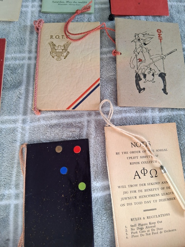 Vintage Military Fraternity Sorority Dance Cards 1930 - 1934 | eBay