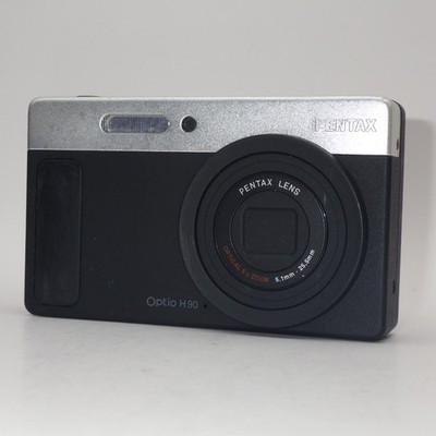 Pentax Optio H90 12.1MP 5x Zoom Compact Digital Camera Black Used From ...