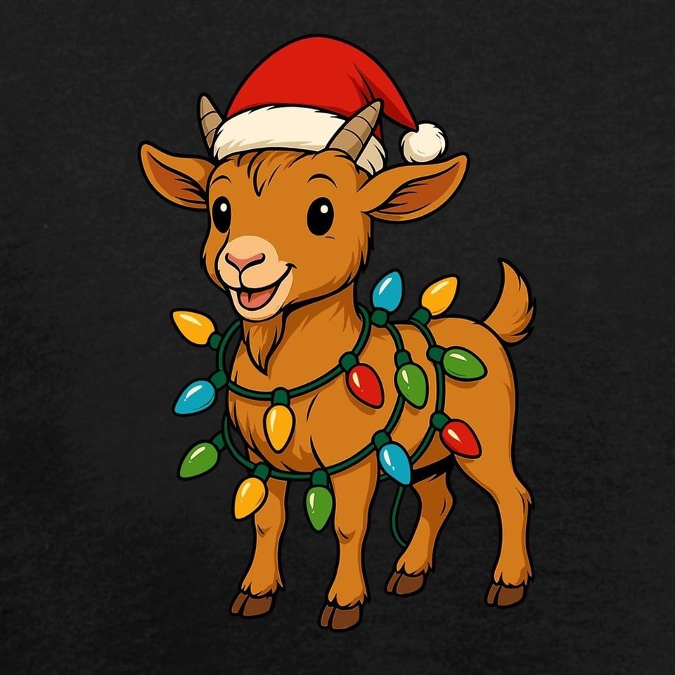 Goat Christmas Lights - Unisex Adult Apron - Goats Xmas Cute Love Pet ...