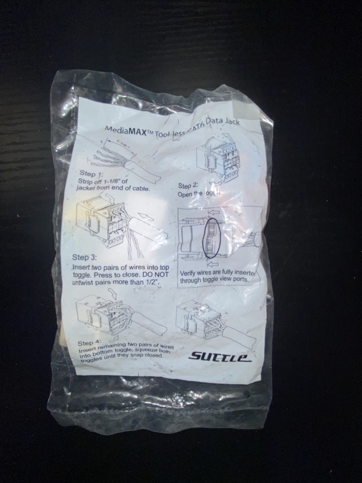 Suttle STAR6000C6T Mediamax Tool-less Cat6 Data Jacks W/8 Colored Bezel ...