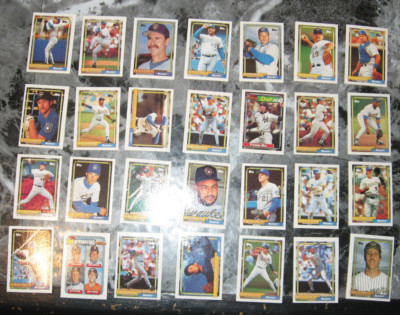 1992 Topps Micro MILWAUKEE BREWERS team set 28 set break 1.25" YOUNT ...