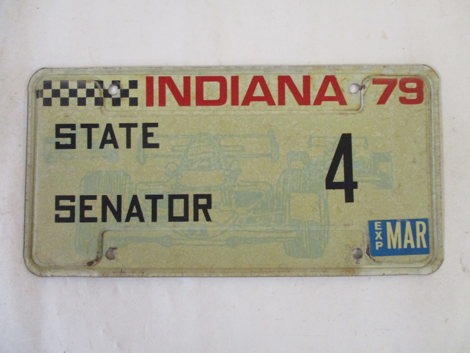 1979 Indiana POLITICAL STATE SENATOR #4 License Plate Tag | eBay