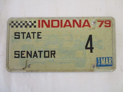 1979 Indiana POLITICAL STATE SENATOR #4 License Plate Tag | eBay